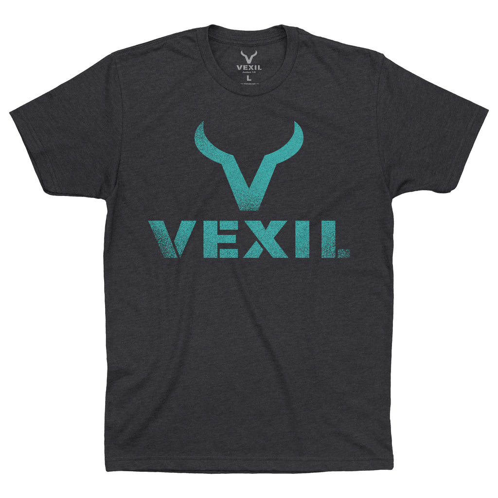 Vexil Brand - Distressed Logo - Charcoal/Teal – VEXIL BRAND